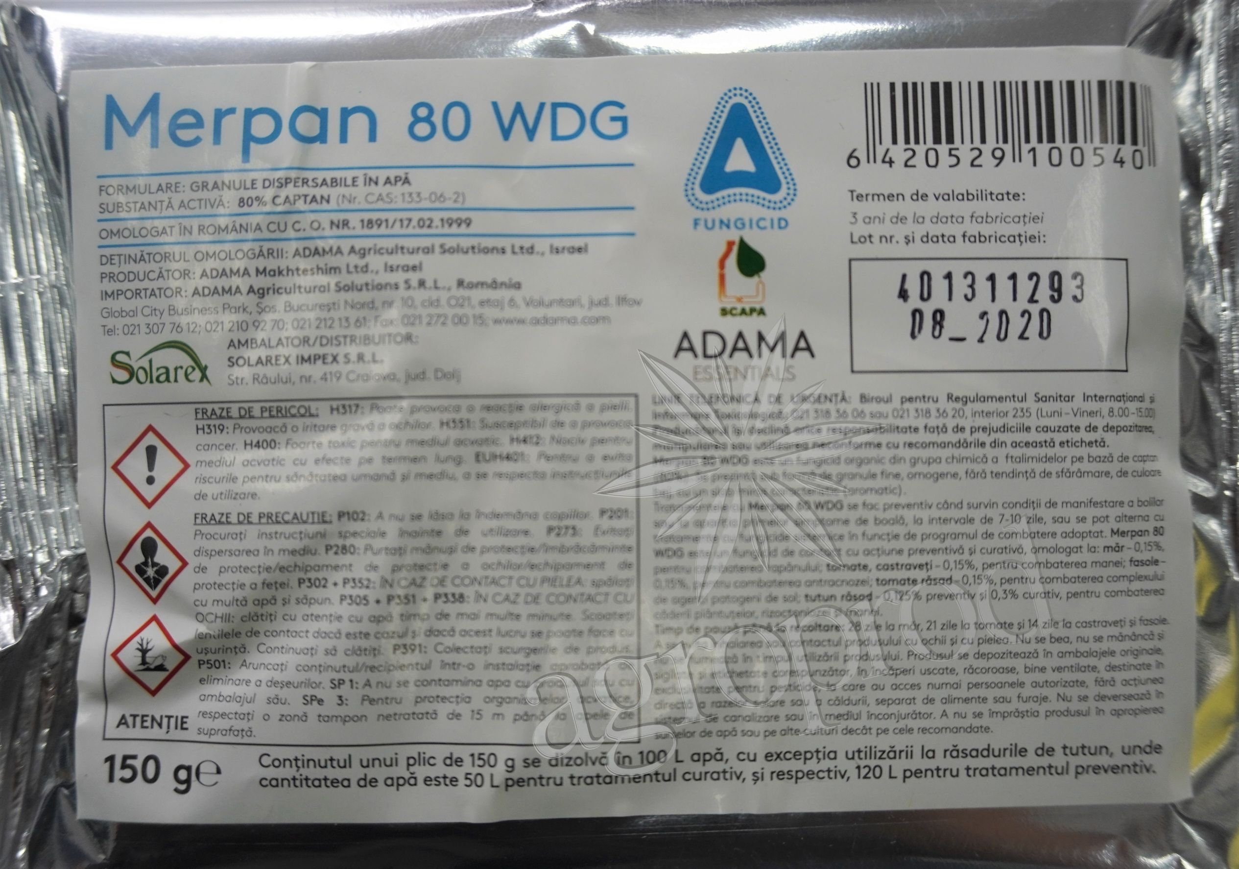 Merpan 80 WDG 150g - Pret Avantajos - Agroprod